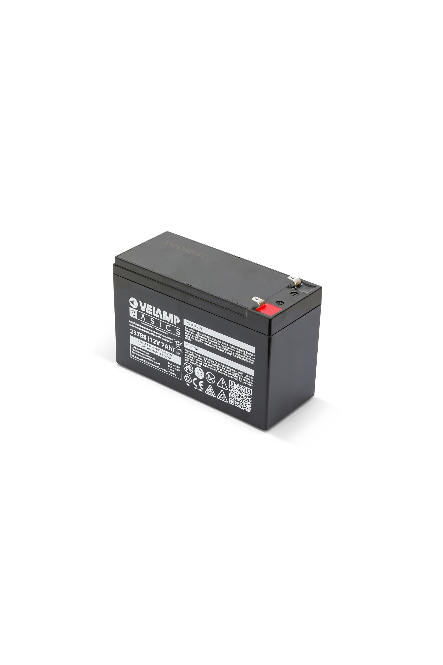 VELAMP 23788 - Batteria al Piombo Ermetica Ricaricabile 12V 7Ah ...