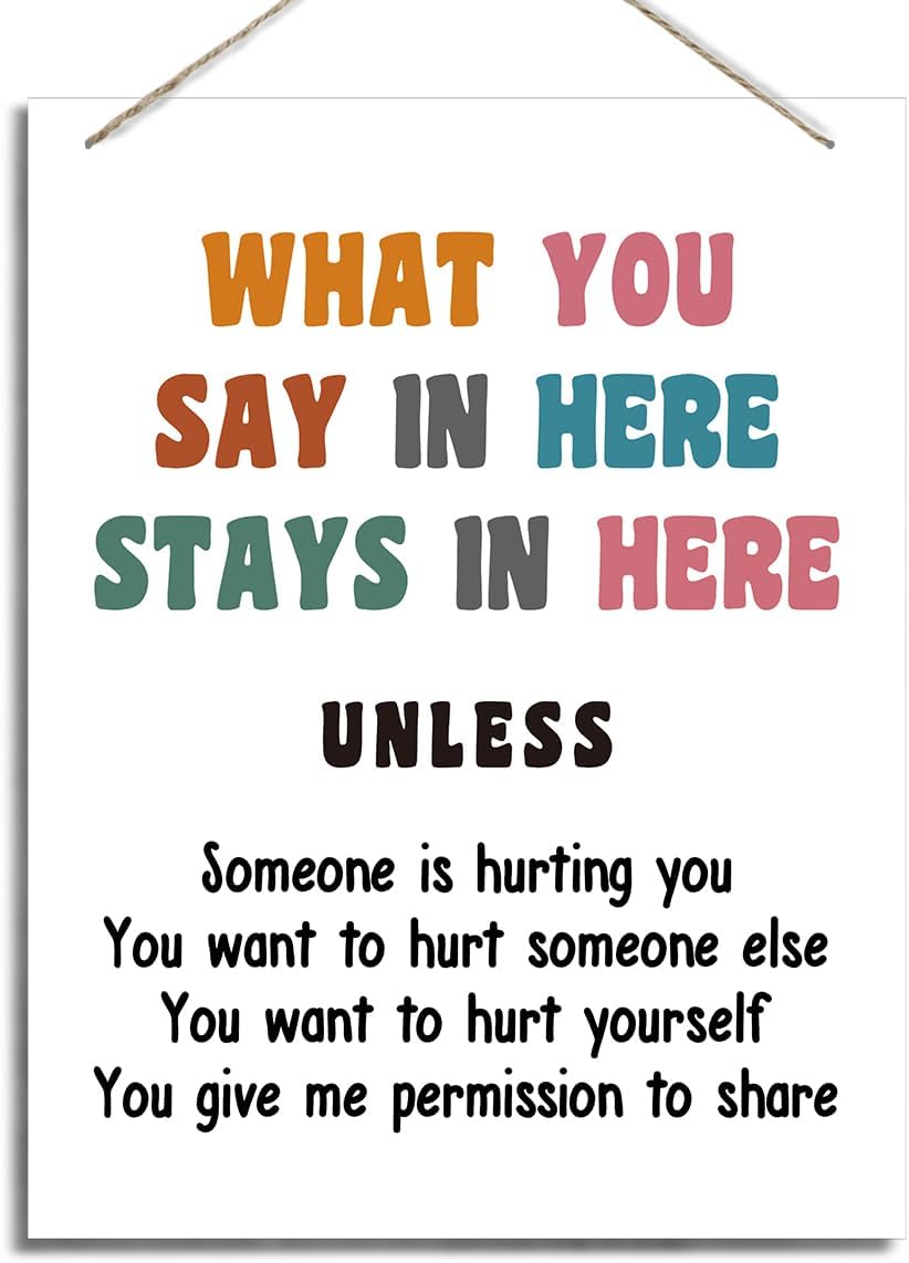 Amazon.com: What You Say In Here Stays In Here Sign, Decorative Hanging ...