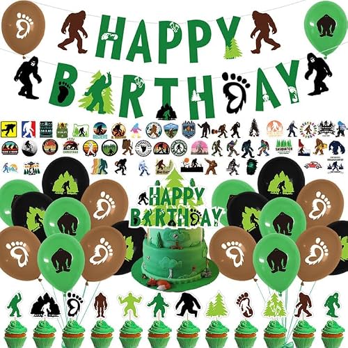 Bigfoot Party Decorations Set, Bigfoot Theme Birthday Supplies - Want ...