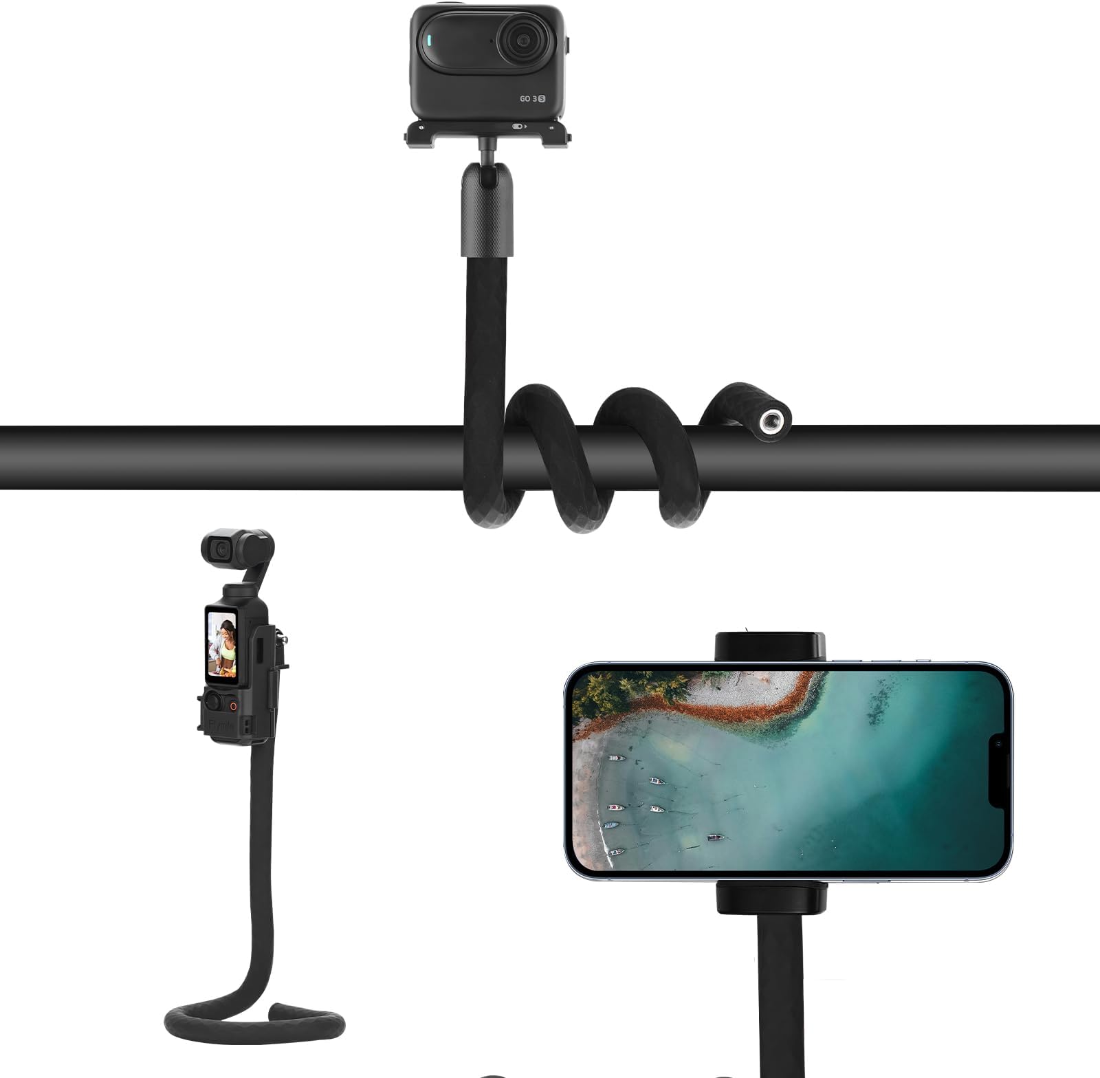 Amazon.com: Gooseneck Flexible Twist Camera Mount for DJI Action 5 Pro ...