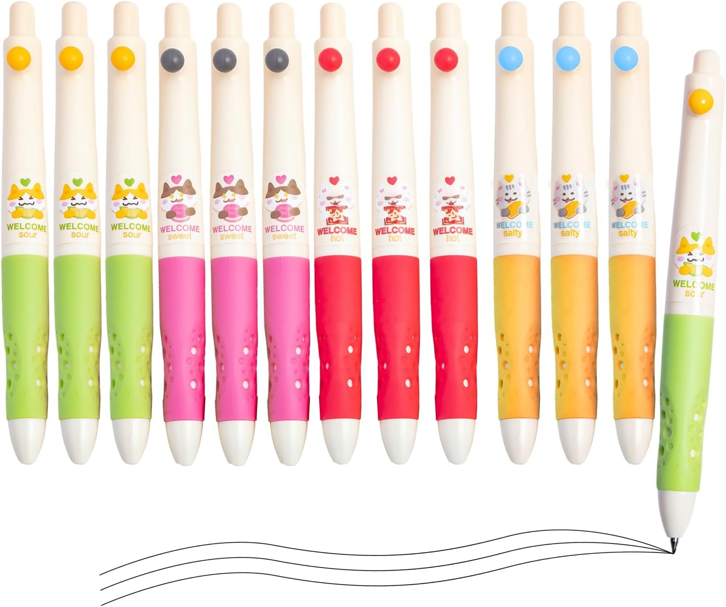 Amazon.com: Chivertion Cute Coffee Pens 24 Pcs Gel Ink Pens Retractable ...