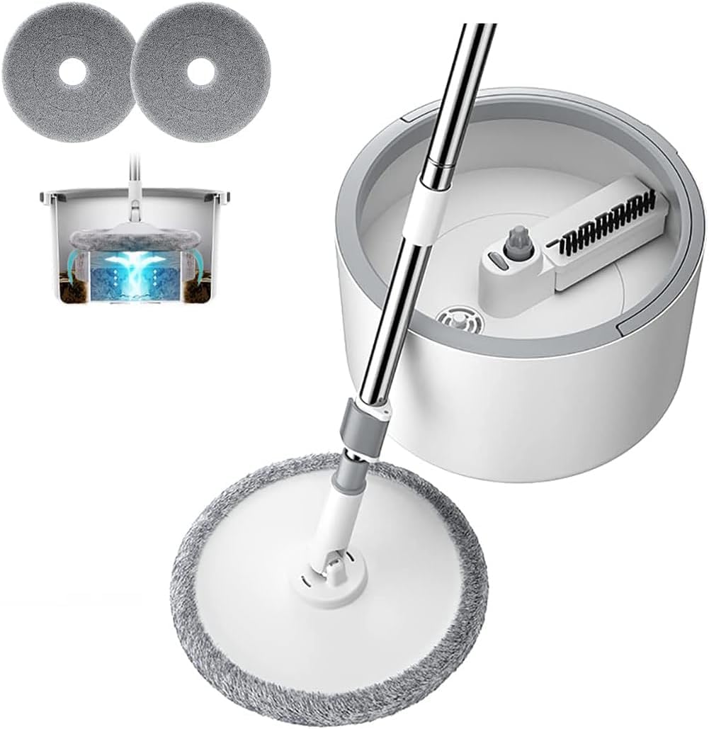 Buy Mevigo Spin Mop with Bucket Deluxe System for Floor Cleaning - 360 ...