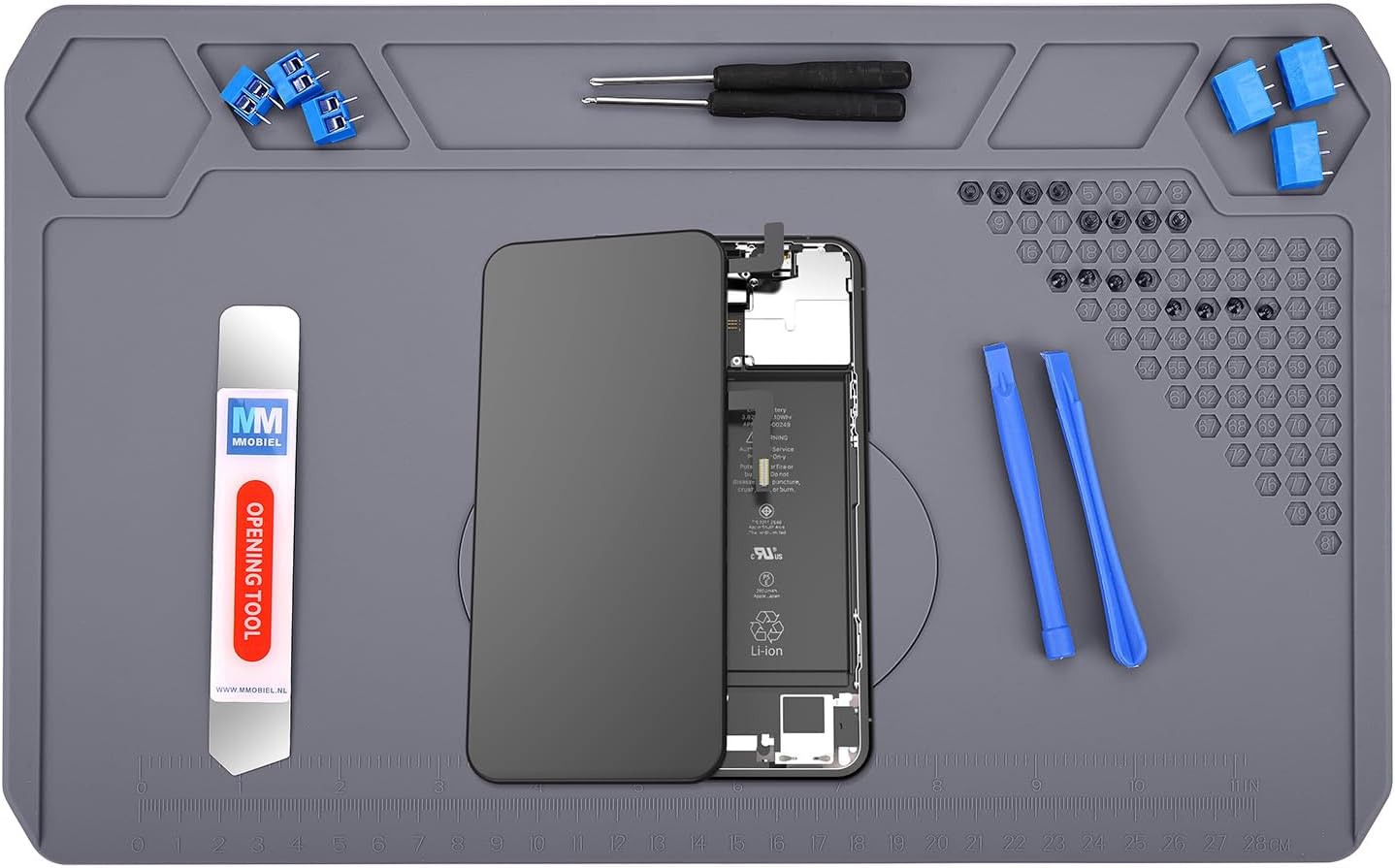 MMOBIEL Soldering and Repair Mat Silicone - 35 x 22 cm Heat-Resistant ...