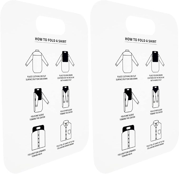 Amazon.com: VICASKY Laundry Folder 2Pcs Shirt Folding Board Cardboard ...