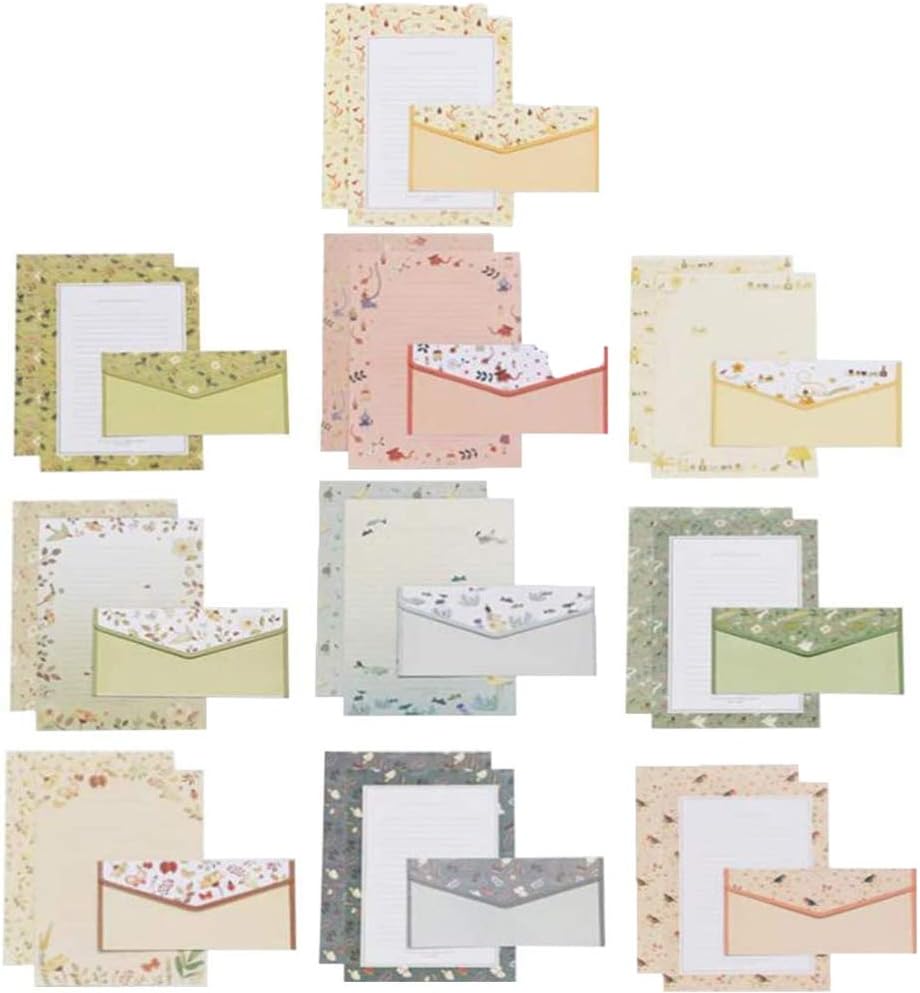 Cute Stationery Paper, 90 Pieces Writing Stationery Letter Paper Set ...