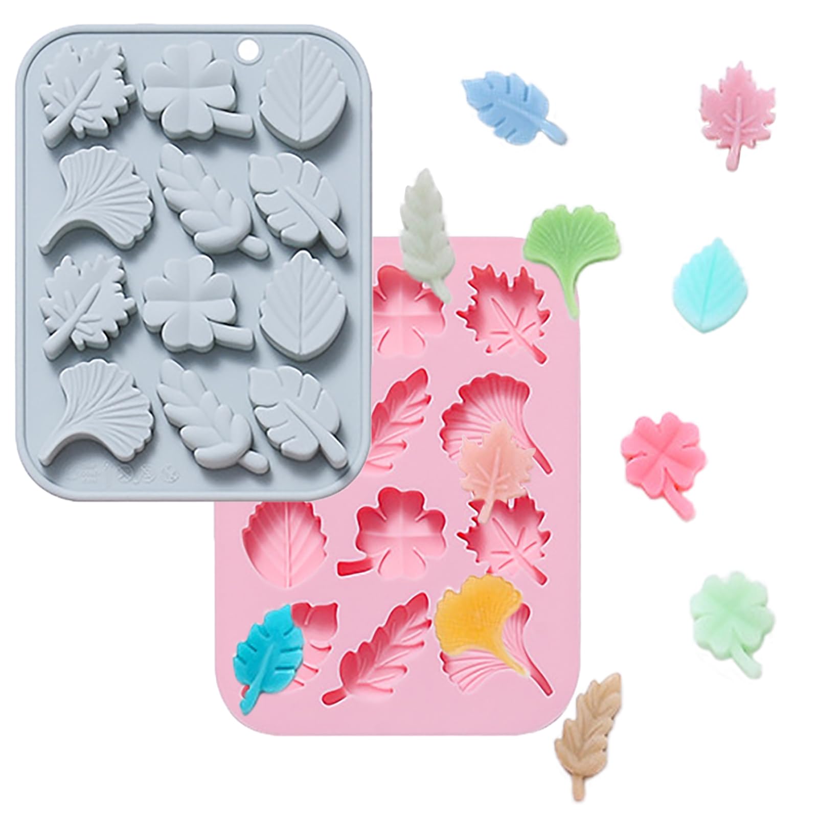 Gummy Mold Large Fall Leaf Silicone Mold - 10 Cavity 3D Brain Shape ...