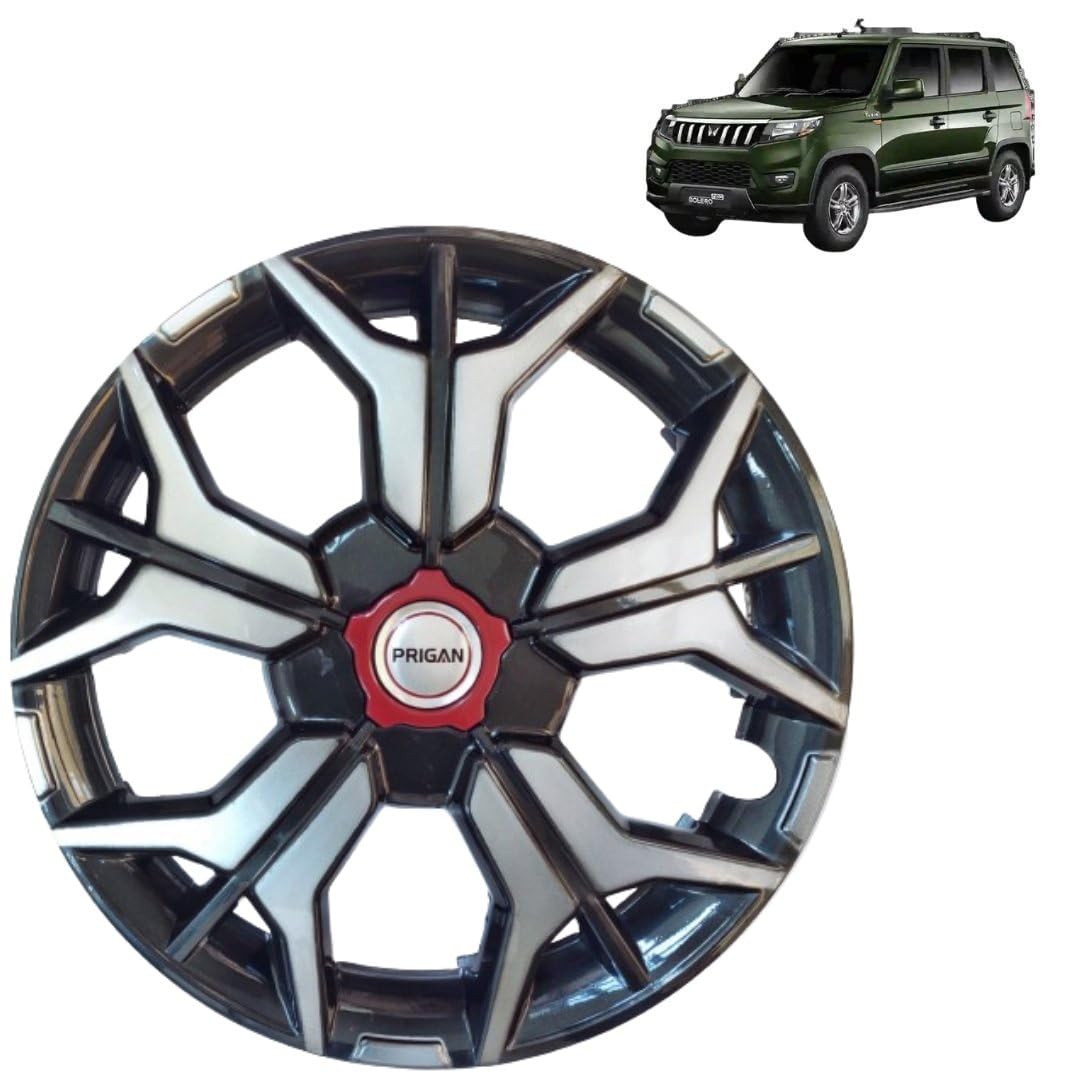 PRIGAN Wheel Cover for Mahindra Bolero NEO 15 Inch Grey Silver Wheel ...