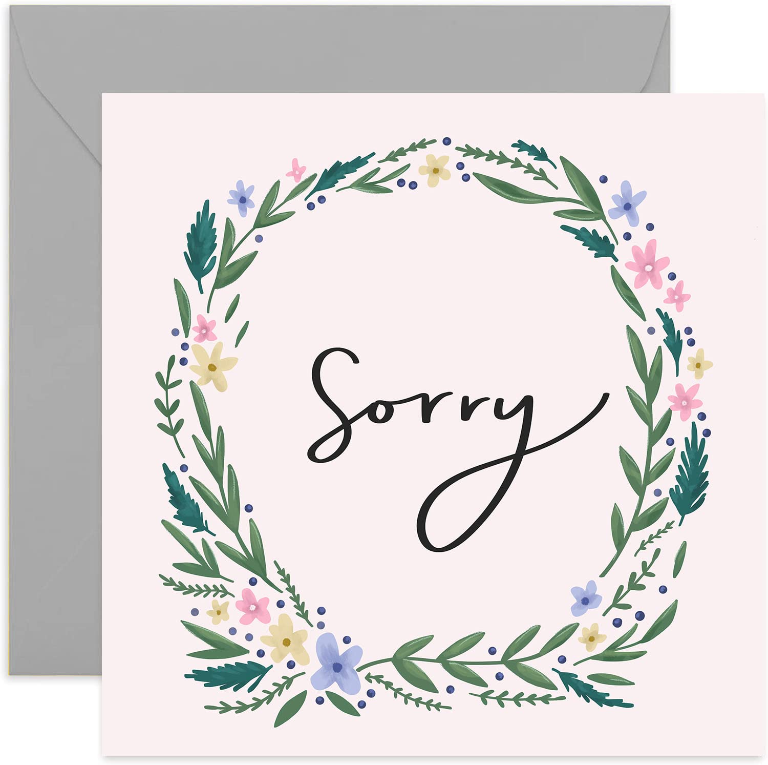 Amazon.com : Old English Co. Floral Sorry Sympathy Card - Simple ...