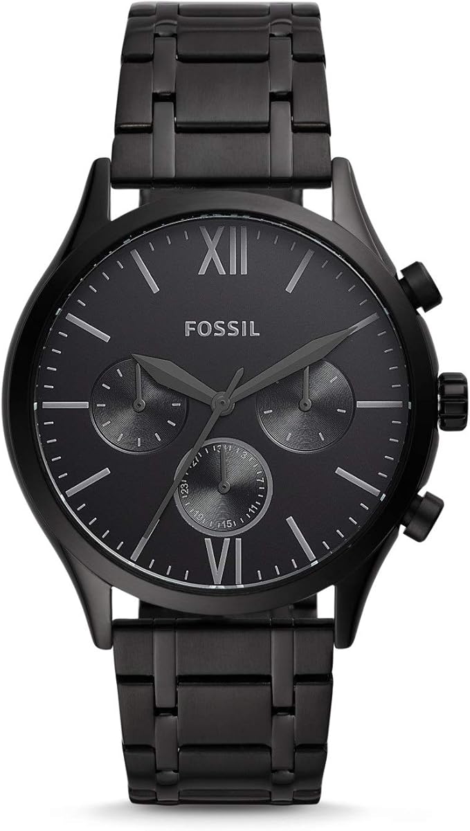 Fossil Fenmore Midsize - Multifunction Watch with Black Stainless Steel ...
