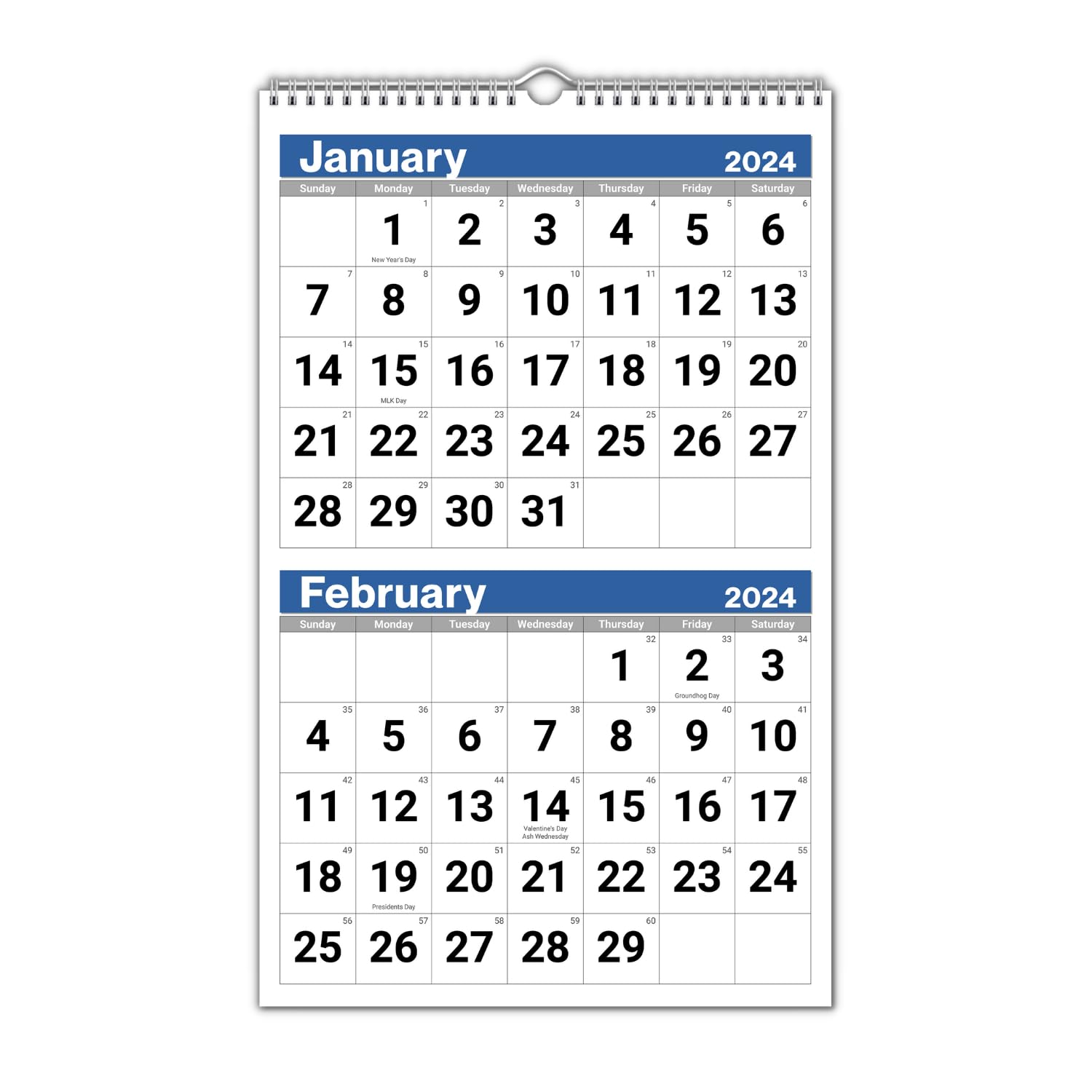 Snapklik.com : 2-Month View Wall Calendar 2024-2025, Use Nov 2024 To ...