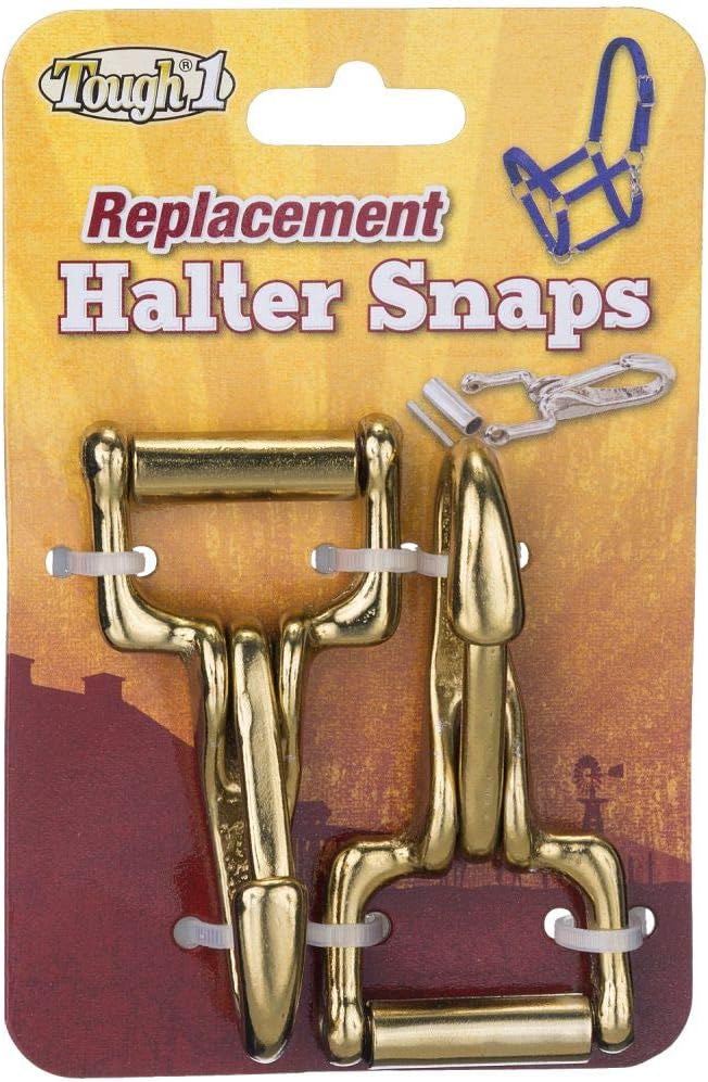 Amazon.com: JTI Tough-1 Set (2) Brass Plated Halter Replacement Snap ...