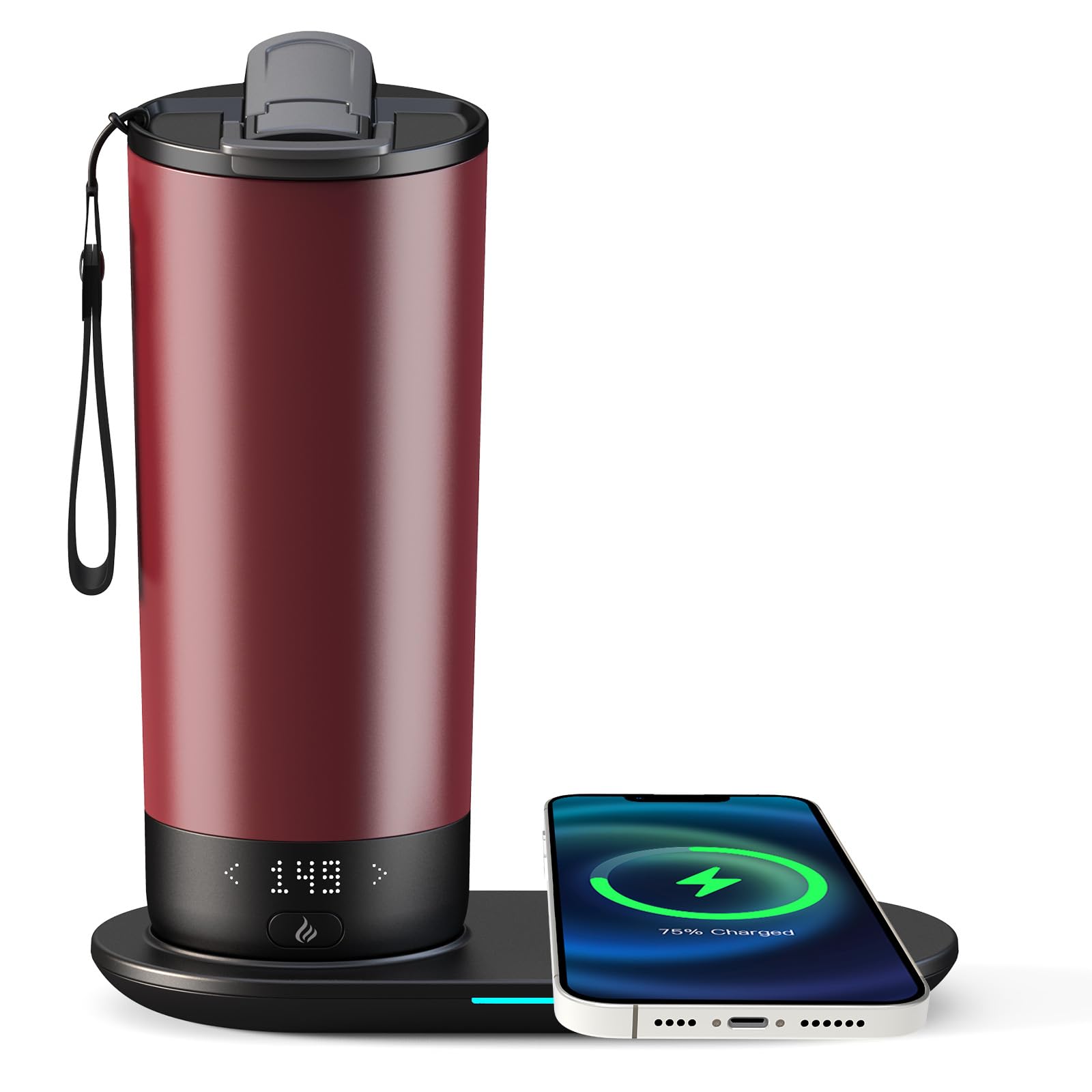 Amazon.com | VFZO Temperature Control Heated Travel Mug Smart Self ...