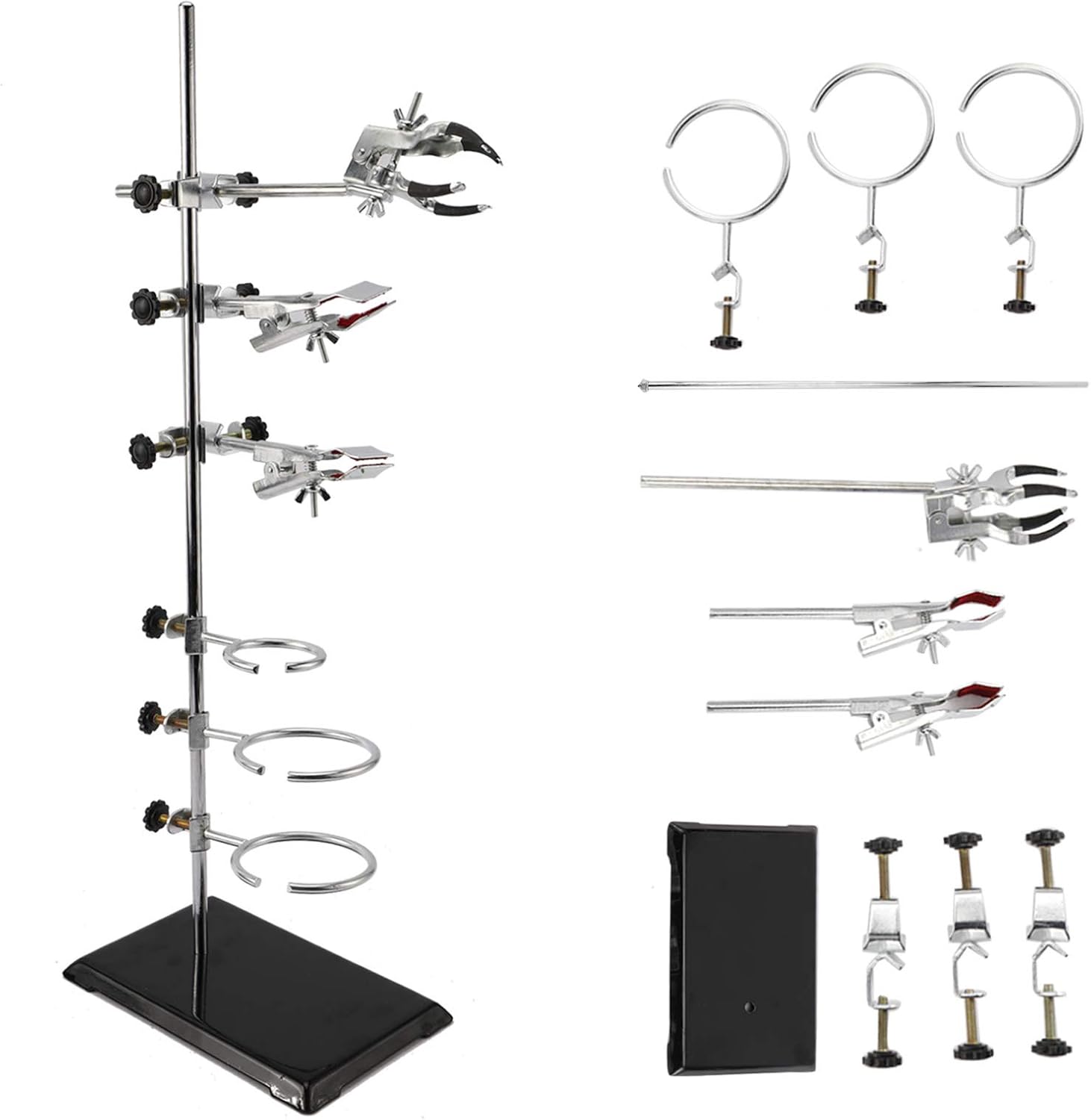 YaeTool Laboratory Stands Support Laboratory Grade Metalware Set Lab ...