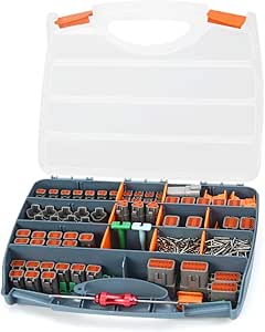 IWISS Deutsch DT - Kit de conectores en 2,3,4,6,8,12 pines, carcasa impermeable gris con ...