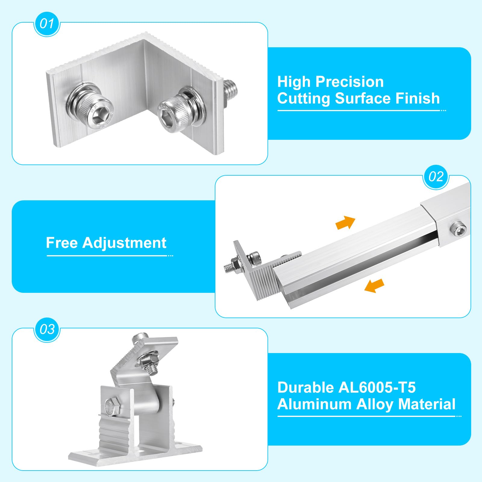 Ring Solar Panel Mount 2Pcs Solar Panel Tilt Mount Brackets RV Flat ...