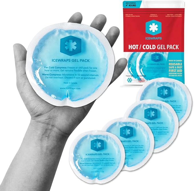 Amazon.com: ICEWRAPS - Mini / Small Round Reusable Soft Gel Ice Packs ...