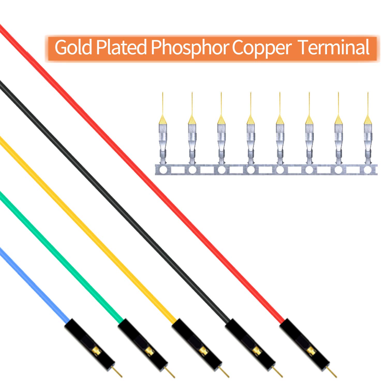Snapklik.com : Alligator Clip To Breadboard Jumper Wires, 10pcs 12 Inch ...
