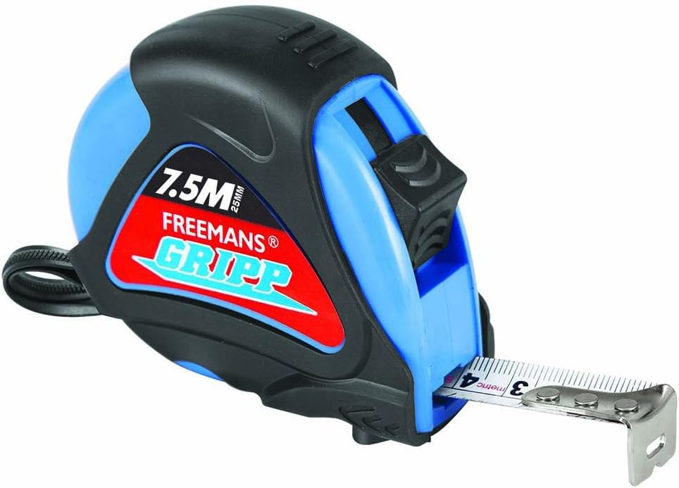 FREEMANS GRIPP 10m:25mm Steel Inchi Measuring Tape - 10m (Blue) With ...