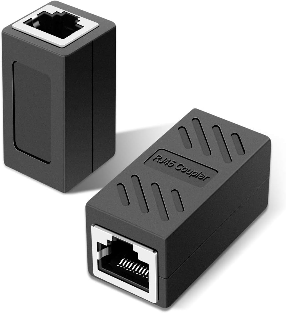 Extensor de Cable, 2PCS RJ45 Hembra a Hembra Adaptador LAN de Red ...
