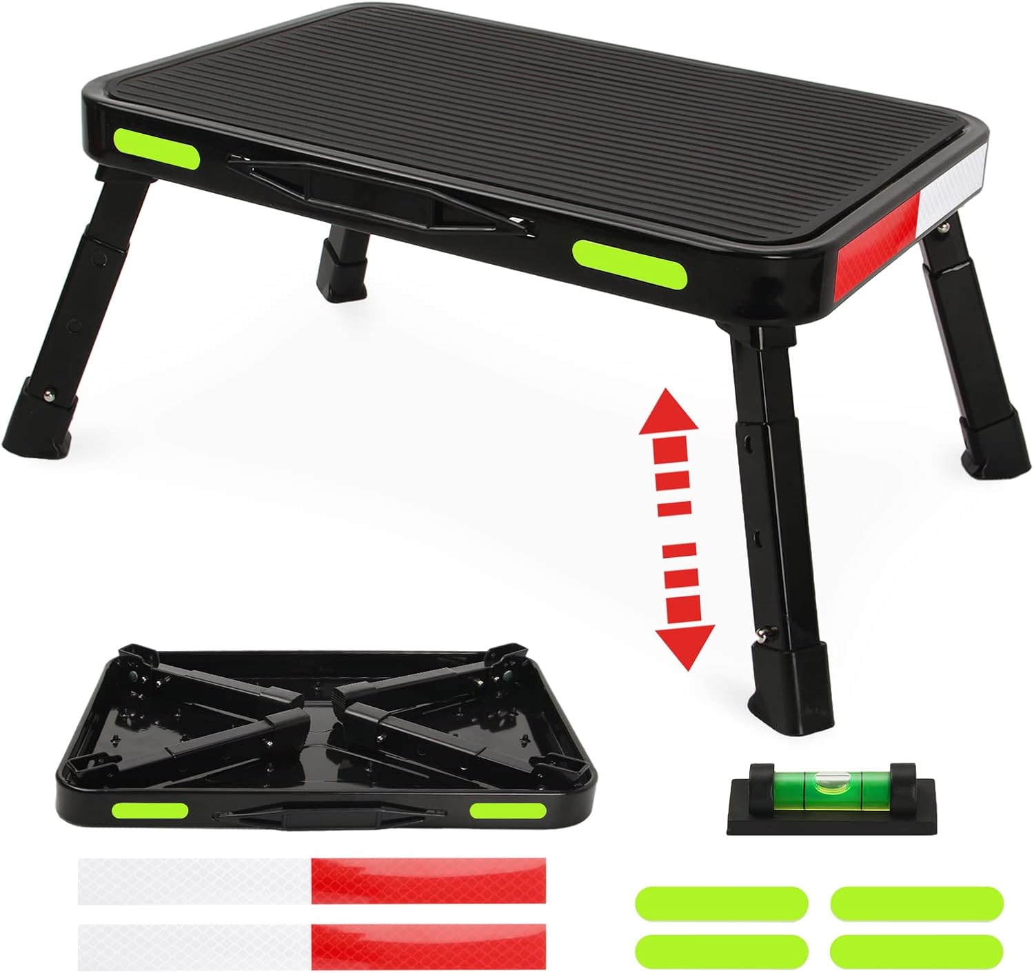 Amazon.com: OPSOOPI Safety Rv Step Stool, Adjustable Height Folding ...