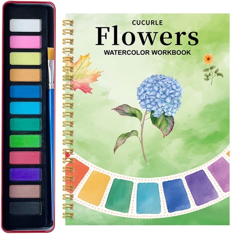 Amazon.com: Leekeer Watercolor Workbook & Paint Set for Beginner ...