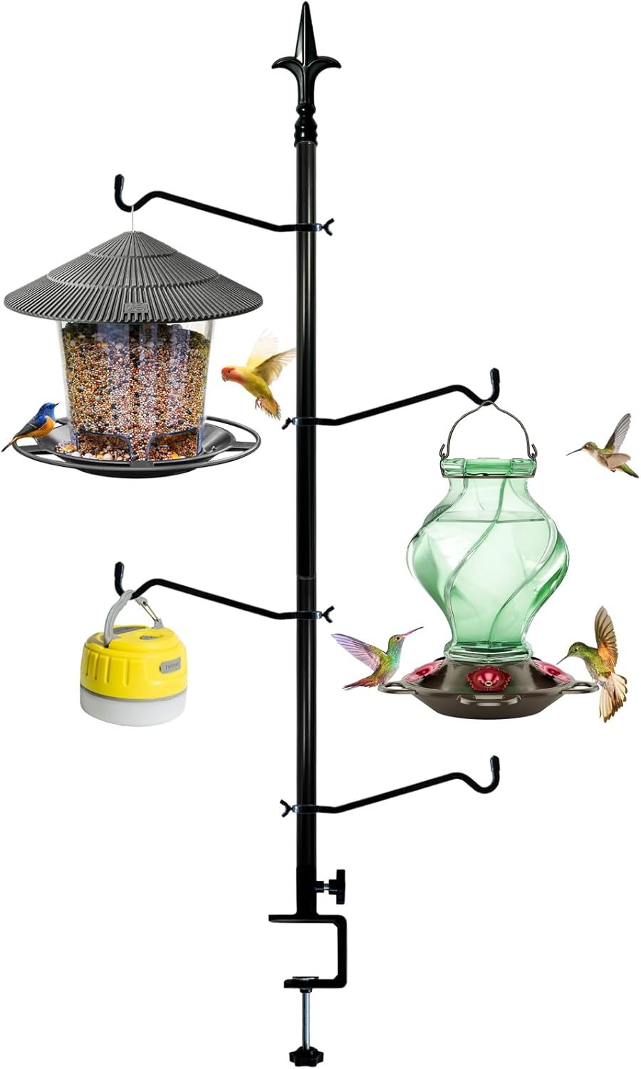 Amazon.com : Deck Bird Feeder with 4 Hooks - Hanging Bird Feeding ...