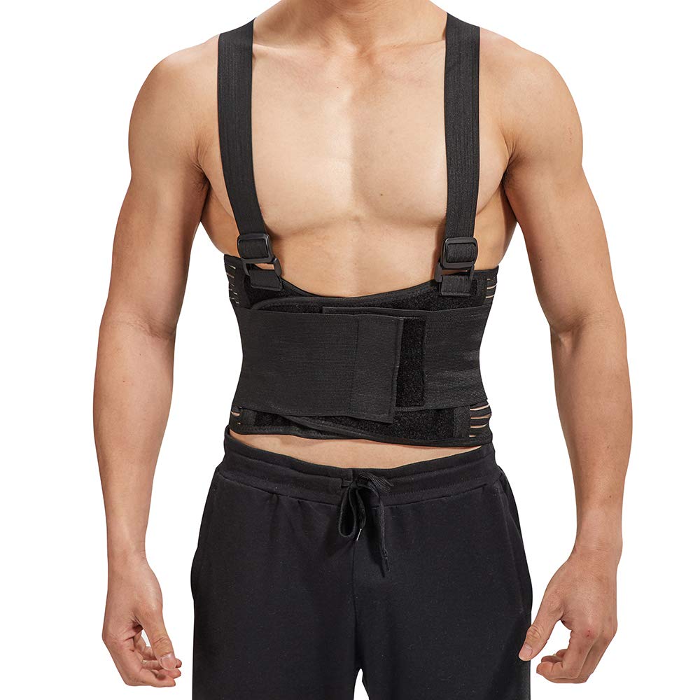 Industrial Work Back Brace | Removable Suspender Straps for Heavy ...