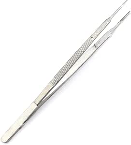 Amazon.com: Gerald Dressing Forceps 7" Straight Delicate Serrated Tips ...
