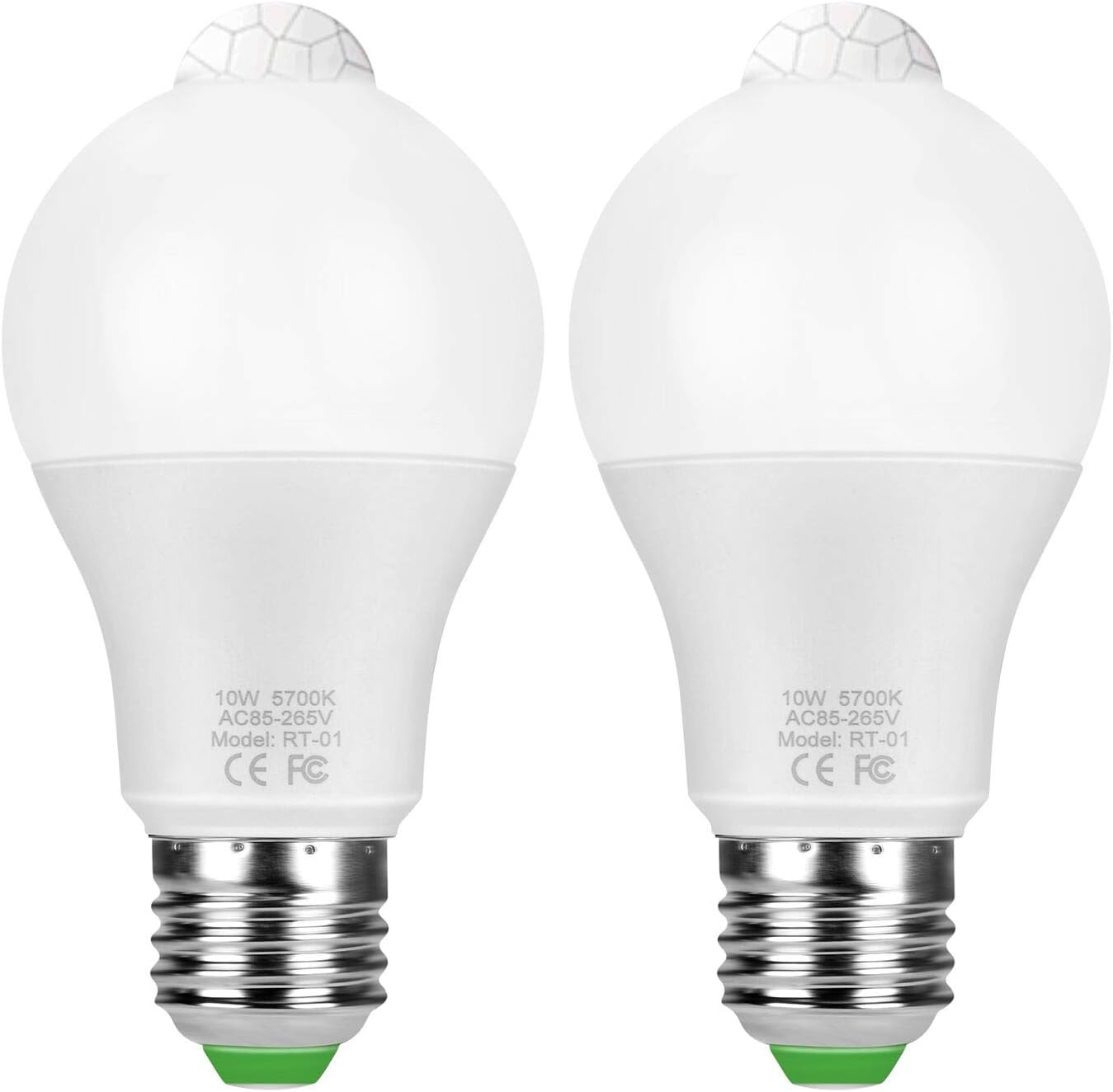 Sunnest Motion Sensor Light Bulbs, 10W E26 Motion Activated Dusk to ...