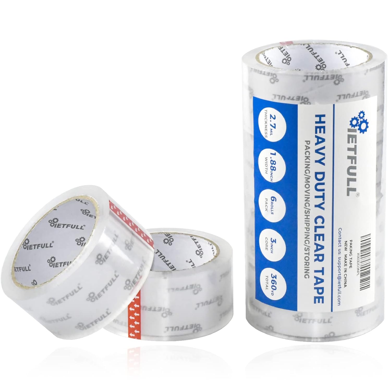 Amazon.com: IETFULL Packing Tape(6 Rolls), Heavy Duty Shipping Tape ...
