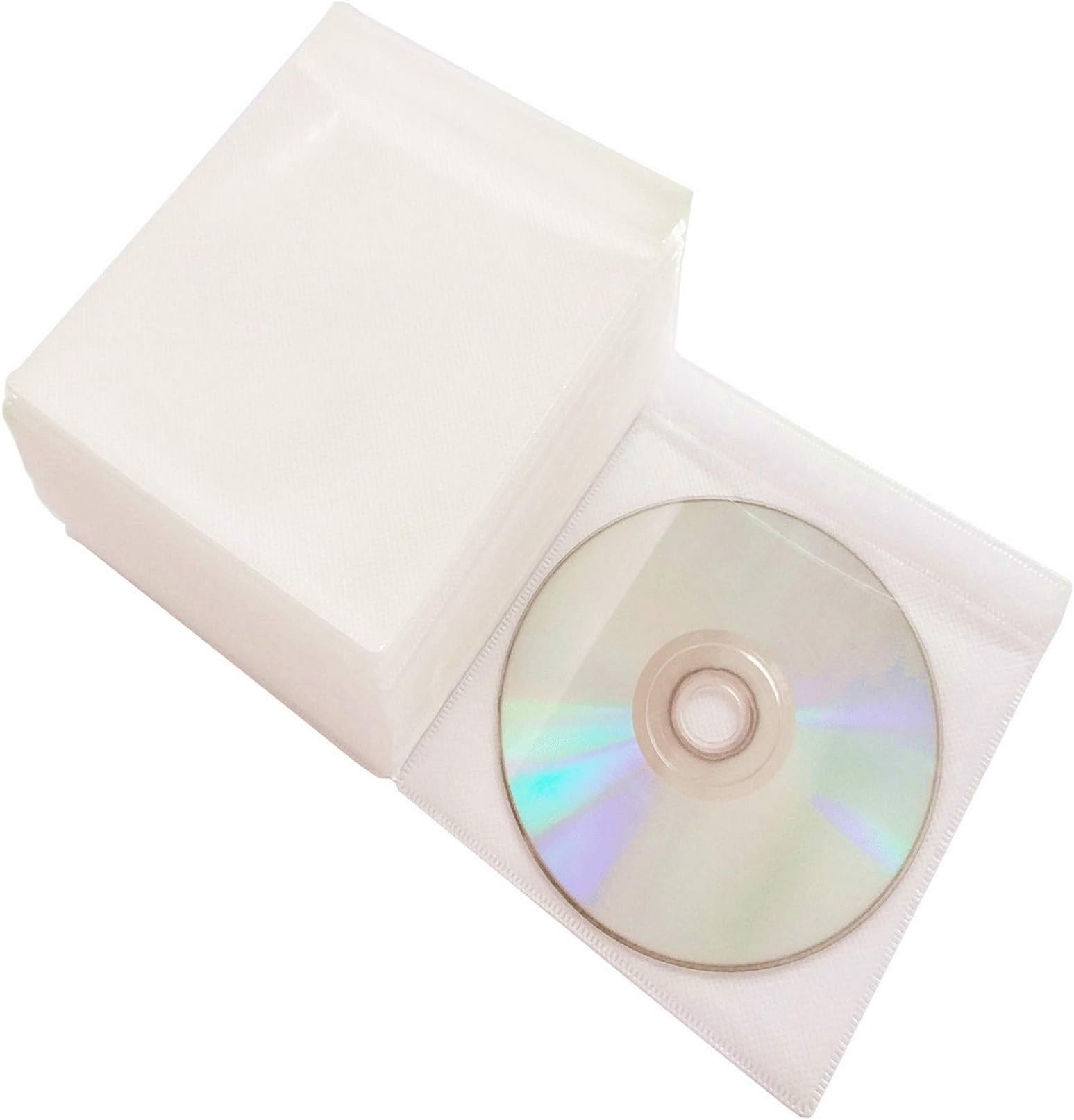 Amazon.com: 100 Pack Premium CD DVD Sleeves,Thick Non-Woven Material ...