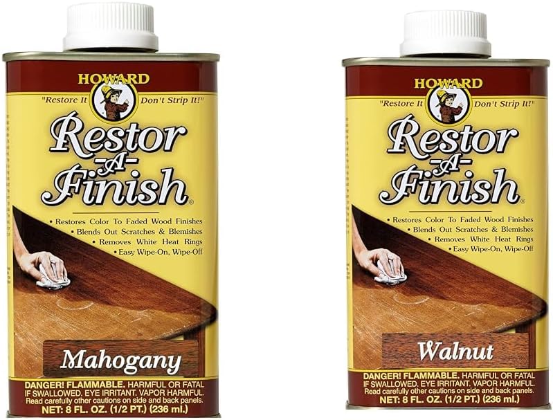 Amazon.com: Howard RF5008 Mahogany & RF4008 Walnut Restor-A-Finish Wood ...
