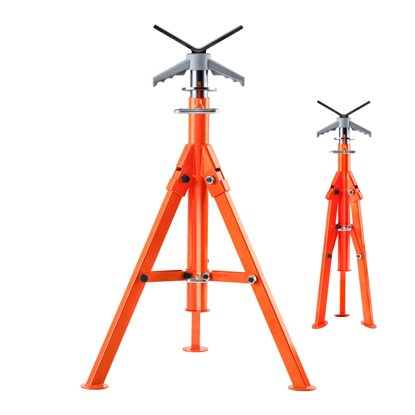 Amazon.com: VEVOR Heavy-Duty Pipe Stand Adjustable Folding Pipe Jack ...