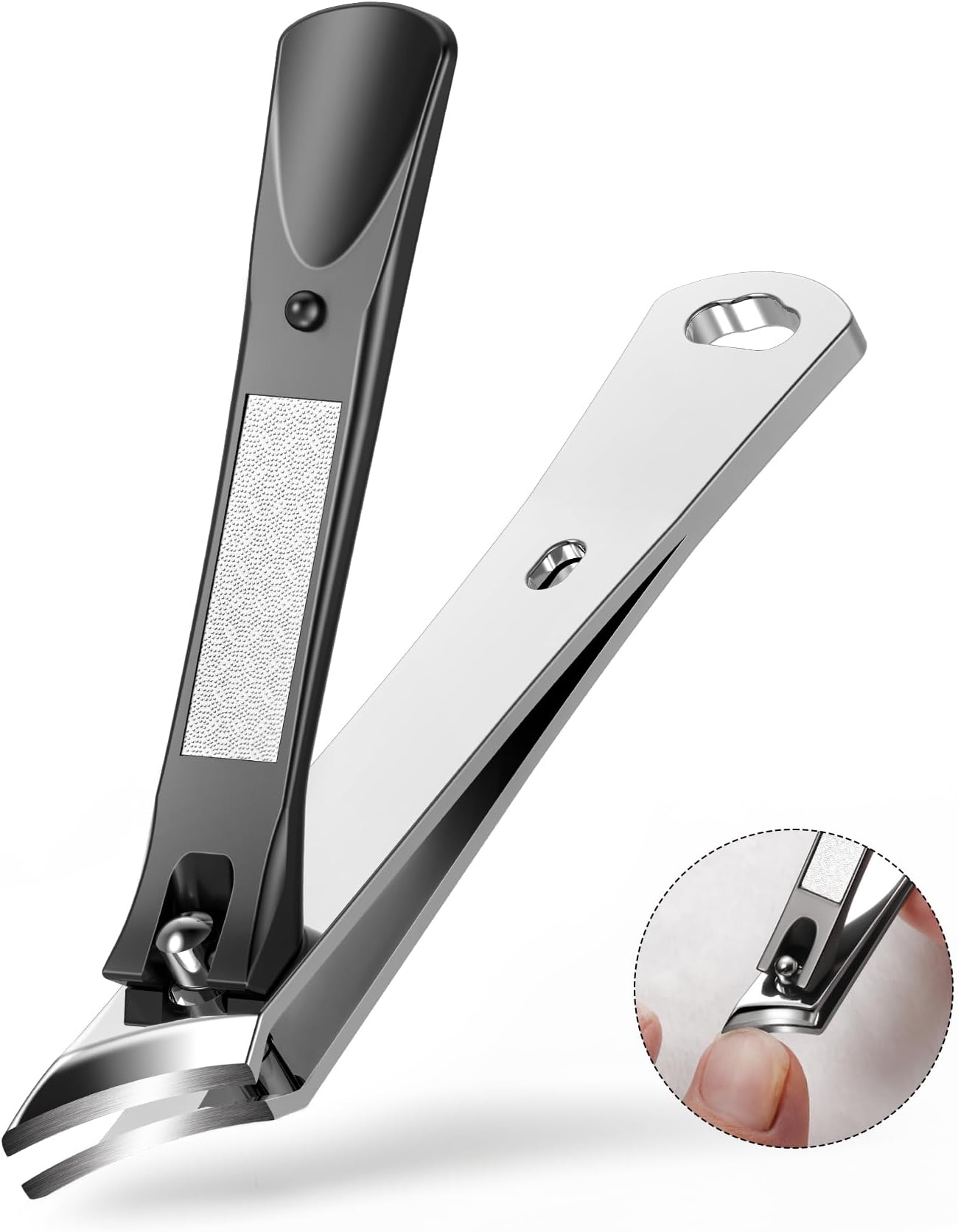 Amazon.com: BALUCA Slanted Blade Ingrown Toenail Clippers for Thick Toenails, Angled Toe Nail ...