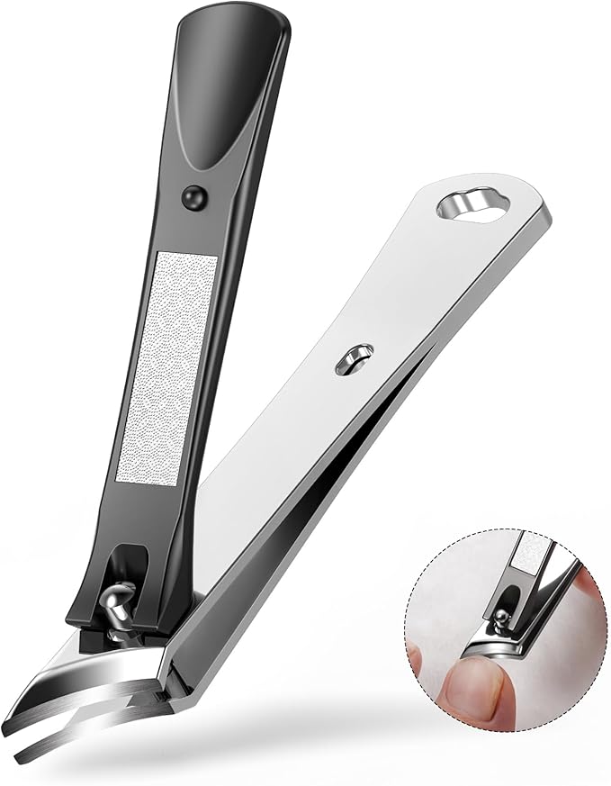 BALUCA Slant Curved Blade Nail Clipper for Thick Toenails and Ingrown ...