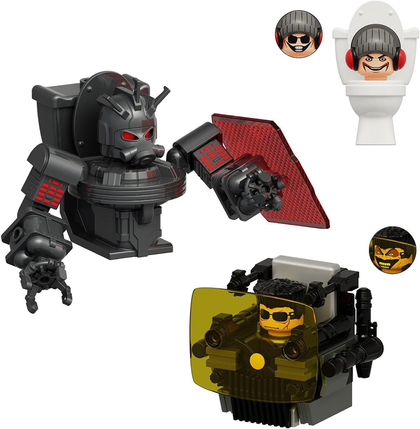 Amazon.com: Skibid Toilet Building Blocks G-Man Toilet Man Game ...