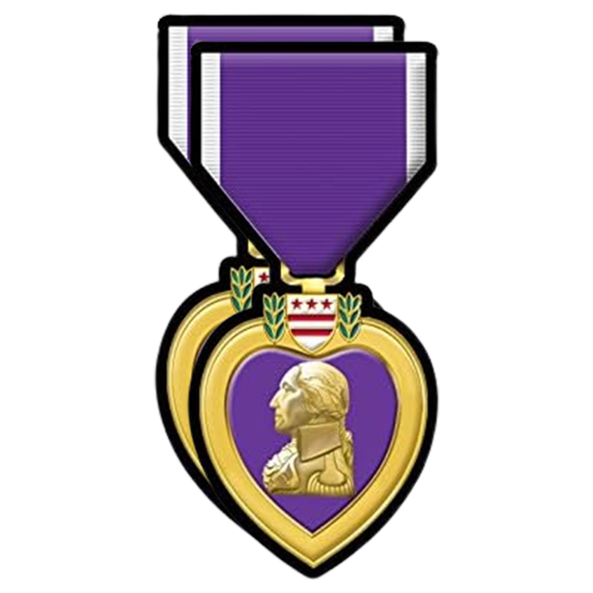 Amazon.com - eDesign 2-Pack Purple Heart Medal Vinyl Sticker Purple ...