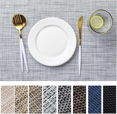 Amazon.com: LEXMORE PVC Woven Placemats 4 PCS Wipeable Indoor/Outdoor ...