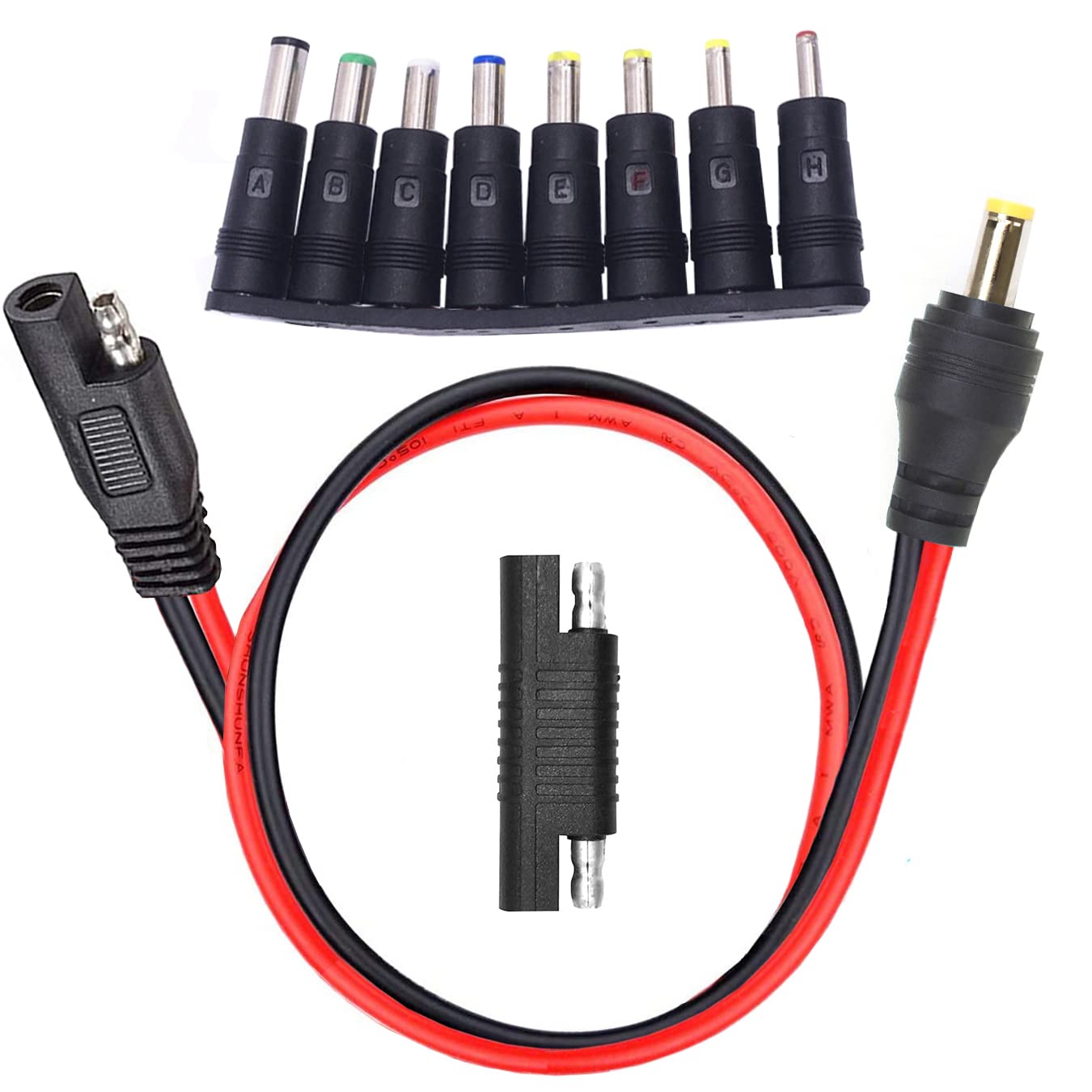 Buy ZHOFONET SAE Plug to DC 5.5mm x 2.1mm Male Cables,SAE to DC Adapter ...