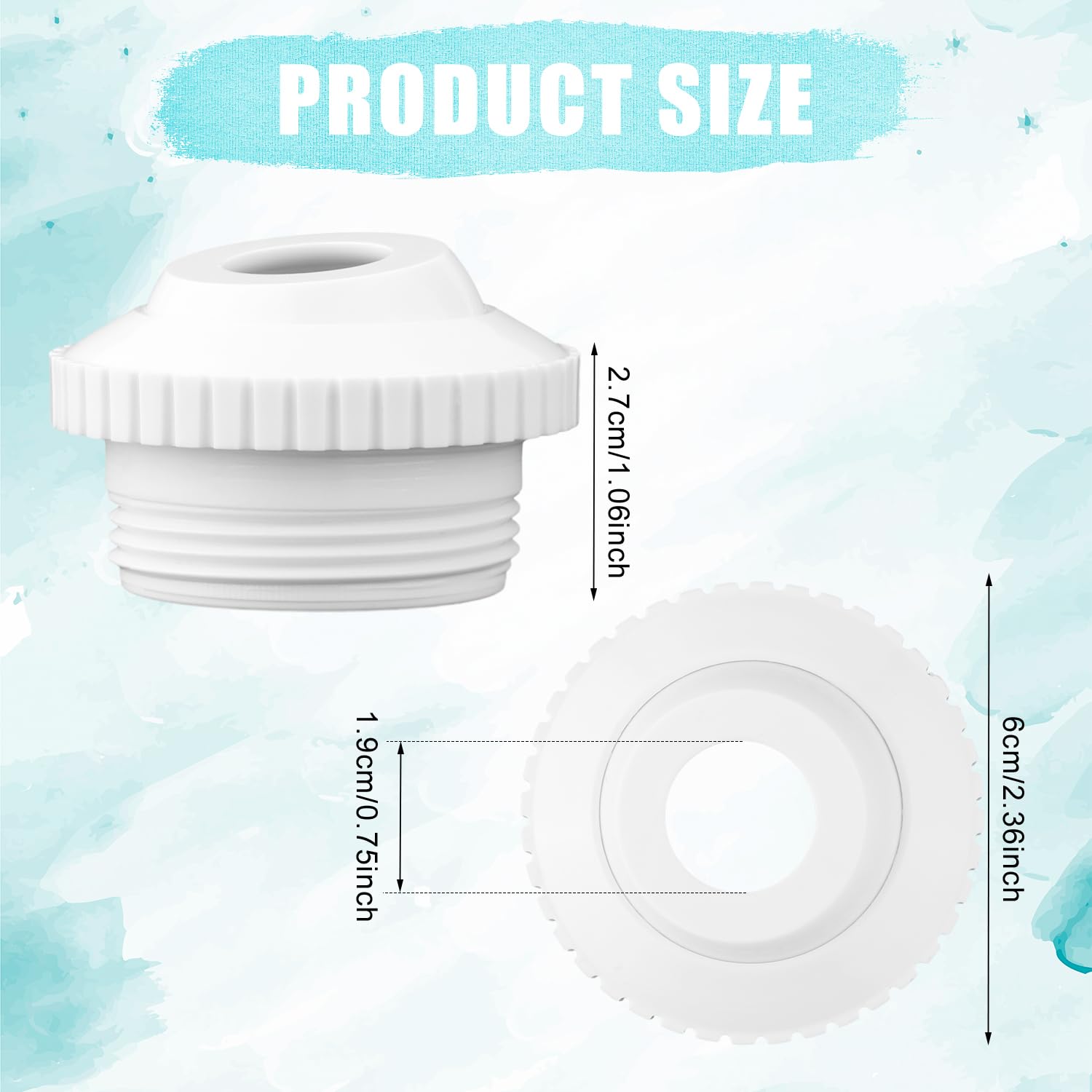 PEUTIER 2pcs Pool Jet Nozzles, Swimming Pool Return Jet Directional ...