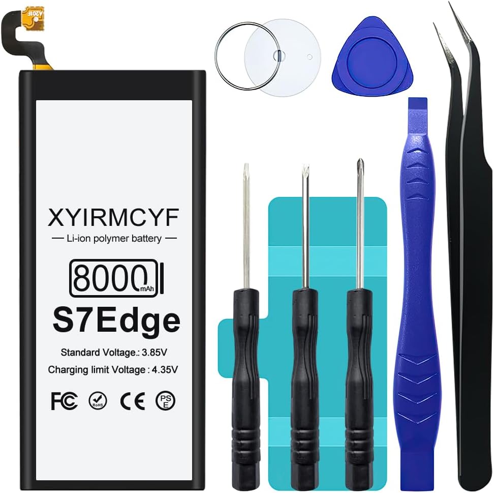 Amazon.com: XYIRMCYF Galaxy S7 Edge Battery (2024 New Upgrade), 8000mAh ...