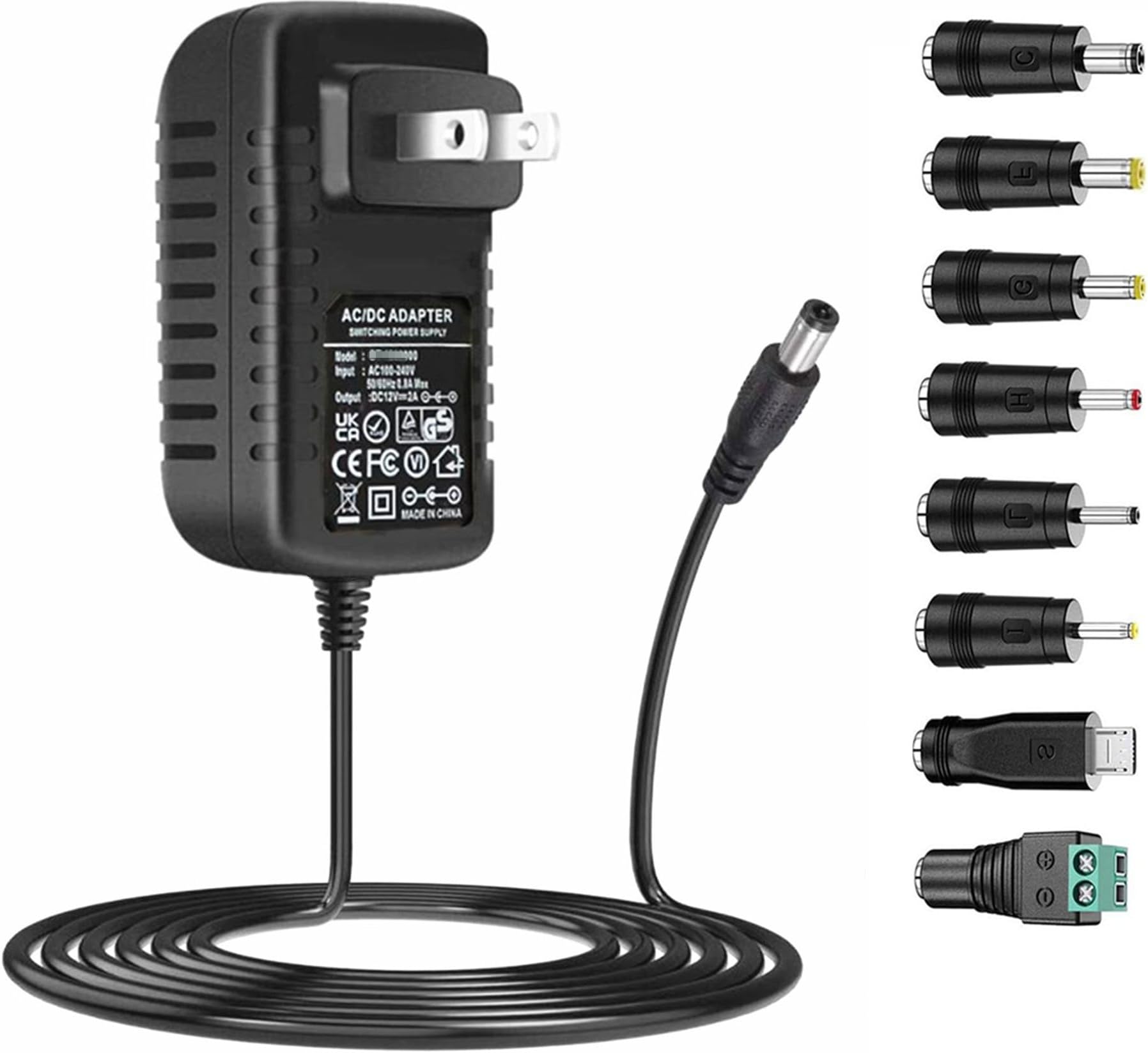 Amazon.co.jp: AC adapter 1A power supply max 100mA~1000mA all ...