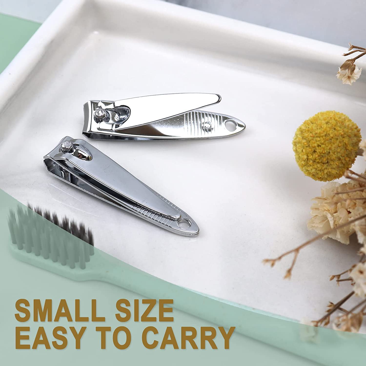 Snapklik.com : Stainless Steel Nail Clippers, 200 Pack Individually ...