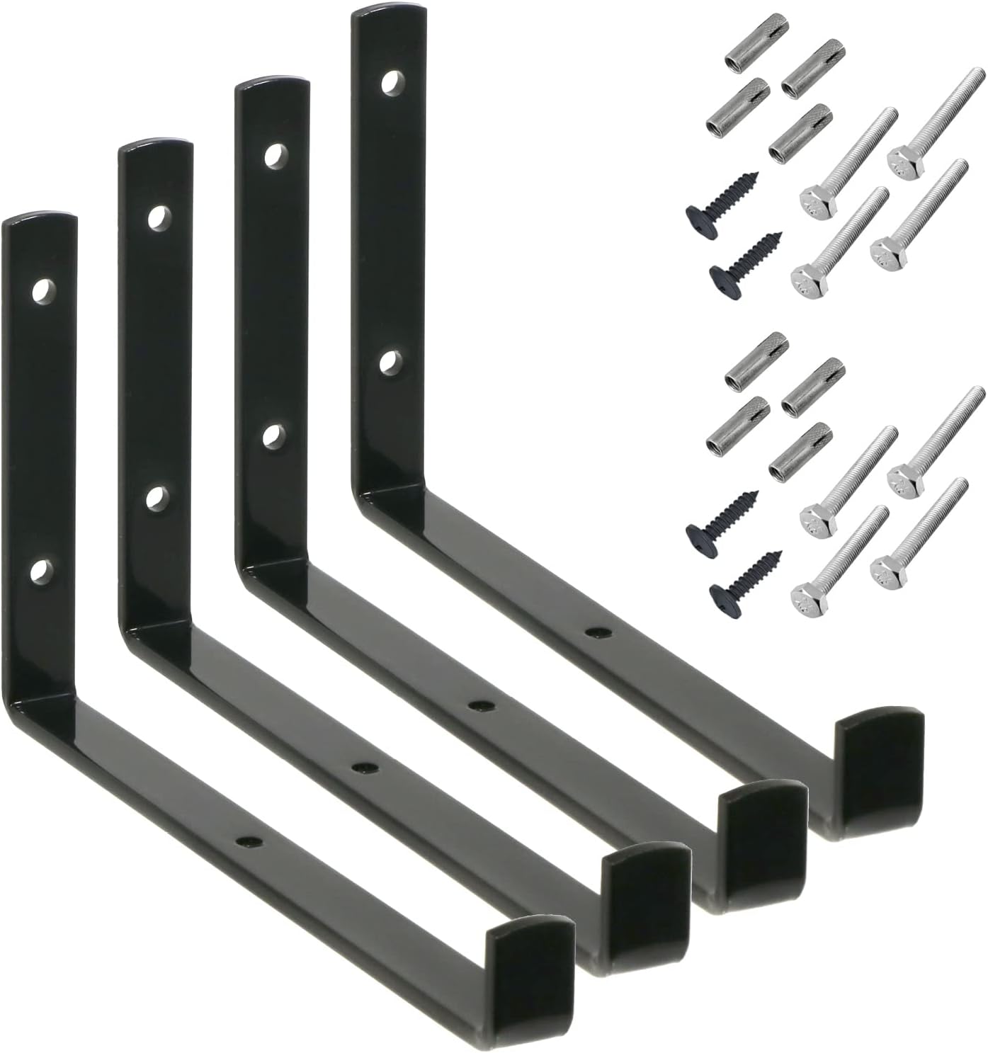 SPARES2GO Universal Wall Ladder Rack Brackets (2 Pairs) : Amazon.co.uk ...