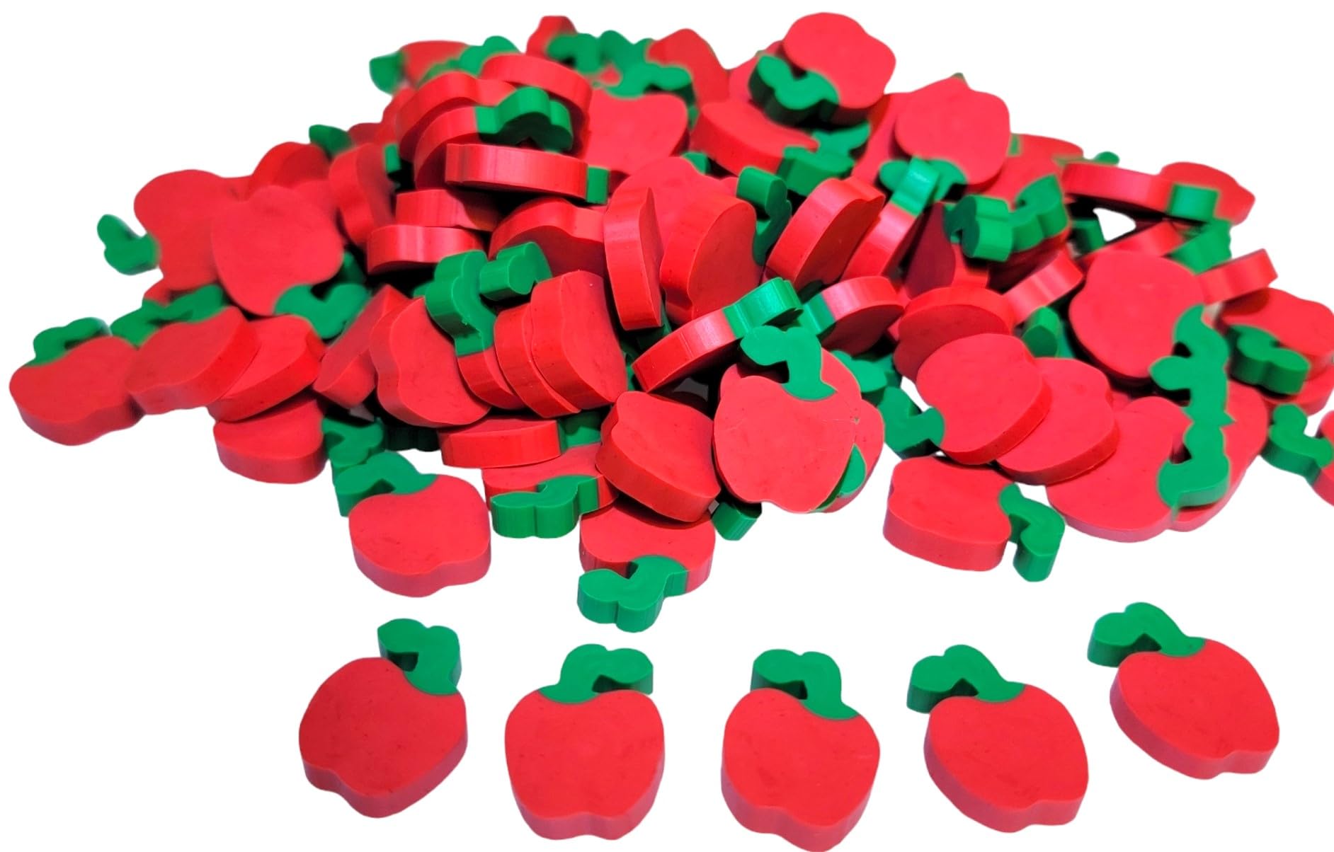 Amazon.com: Bulk Mini Red Apple Pencil Erasers (144 Pcs) Double-Sided ...
