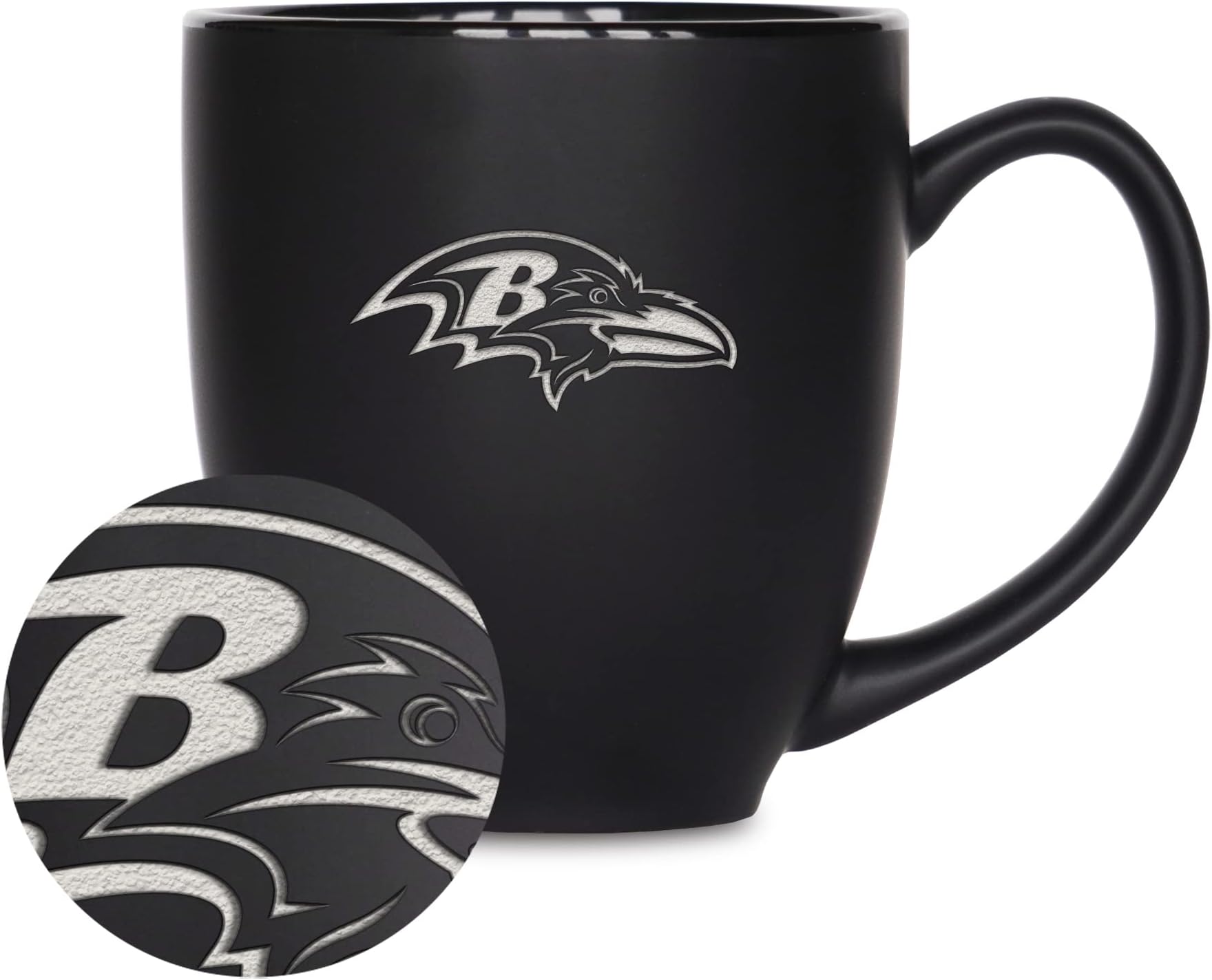 Amazon.com: Baltimore Ravens 15 Ounce Sculpted Logo Relief Coffee Mug ...