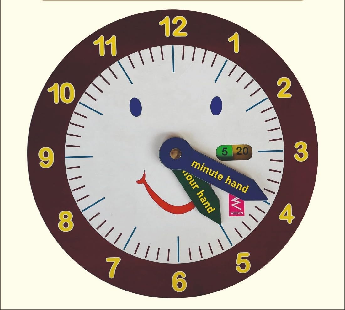 Clock To Teach Kids Time ExcellaElite 2 PCS Learn To Tell The Time ...