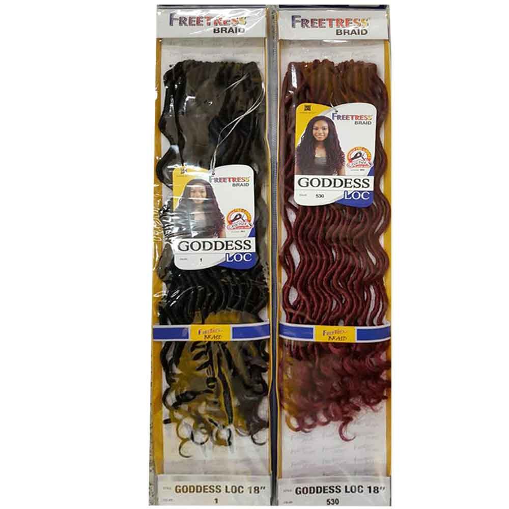 Amazon.com : FreeTress Goddess Loc 18" Synthetic Crochet Braiding Hair ...