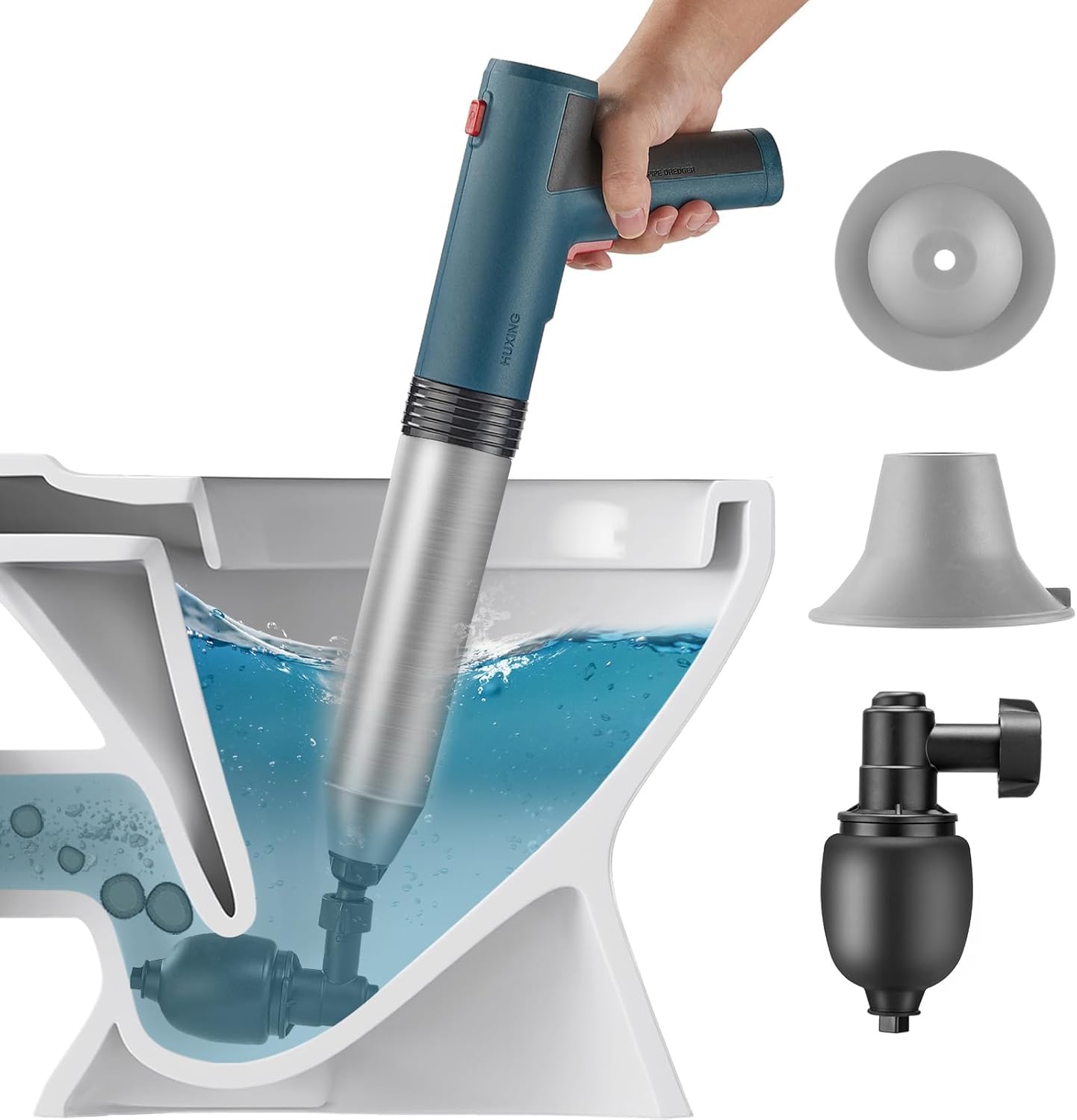 Aiment Electric Toilet Plunger Heavy Duty, Portable Battery Power 80 ...