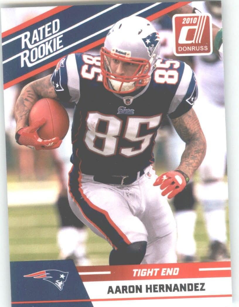 2010 Donruss Rated Rookies #1 Aaron Hernandez - New England Patriots ...